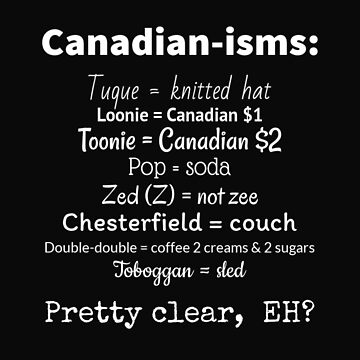 "Funny Canadianisms" Poster for Sale by MGMSolutions | Redbubble