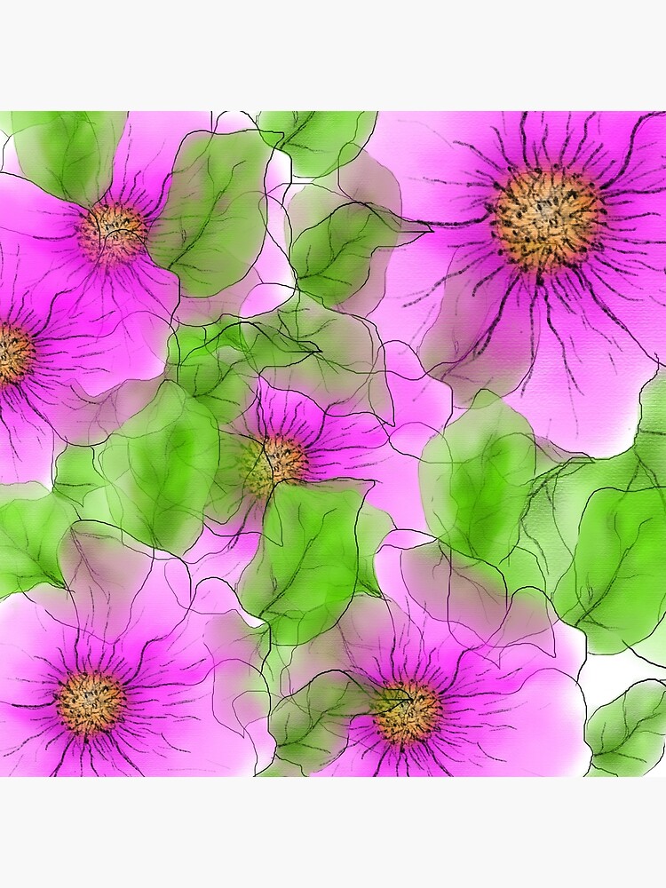 "flower map" Poster for Sale by villaPine66 | Redbubble