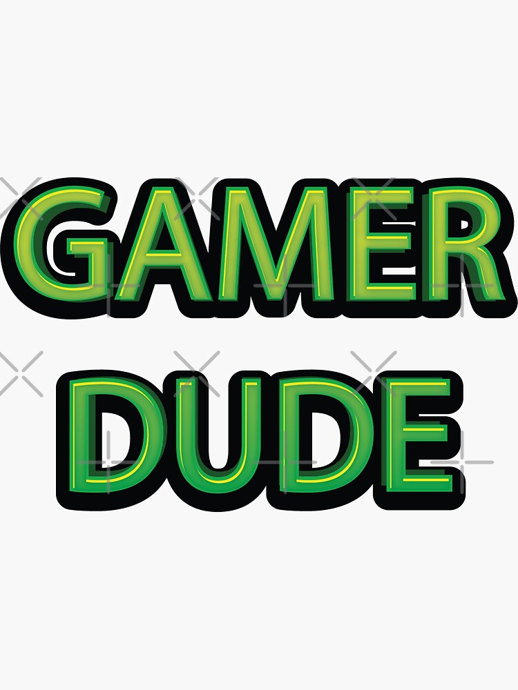 "Gamer Dude Logo" Sticker for Sale by Oomble | Redbubble
