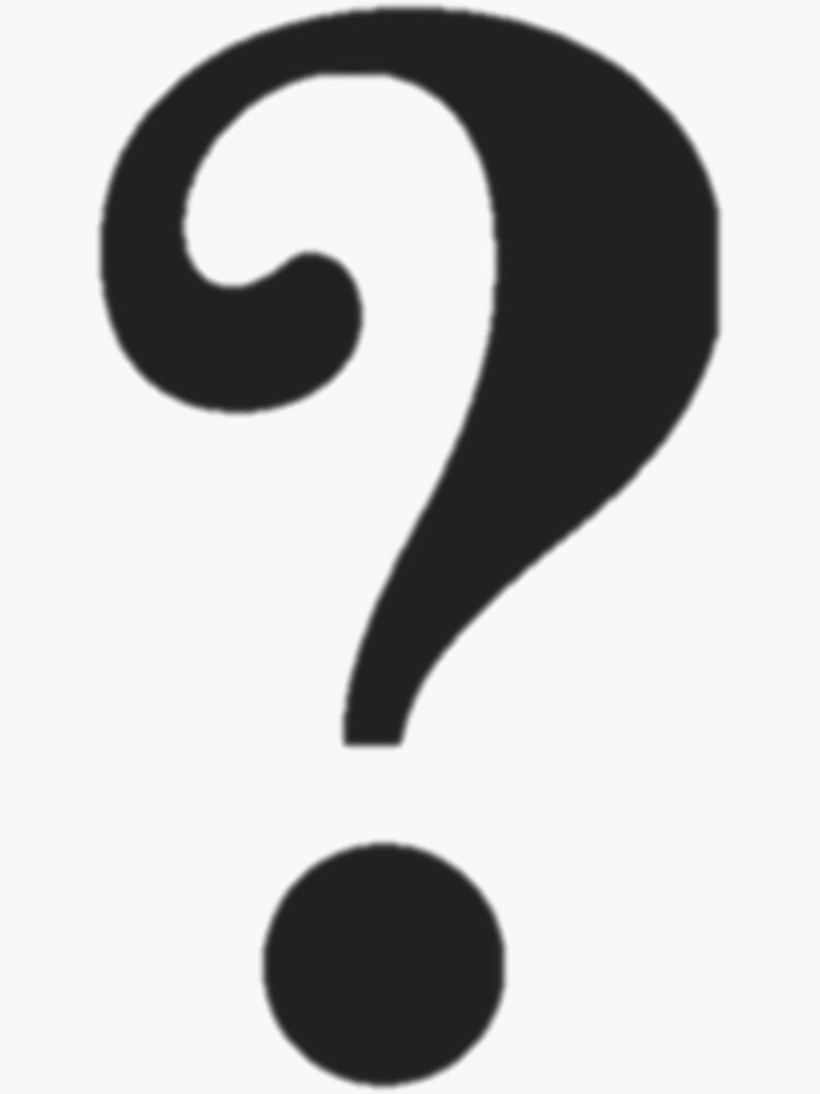 "Question mark" Sticker for Sale by potterhead42 | Redbubble