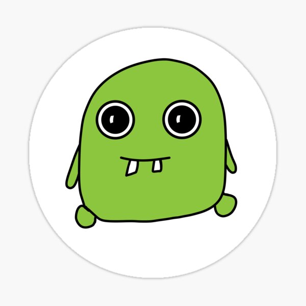 "Cute Green Creature With Buck Teeth" Sticker for Sale by wildnweird ...