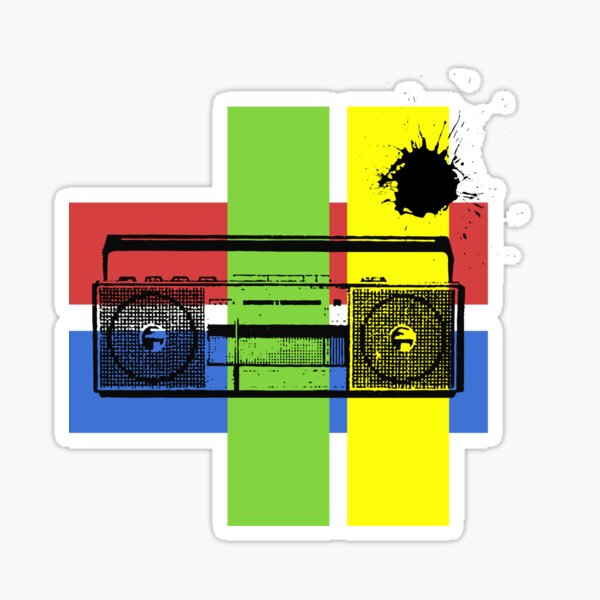 "BoomBox" Sticker for Sale by JewellRenee | Redbubble