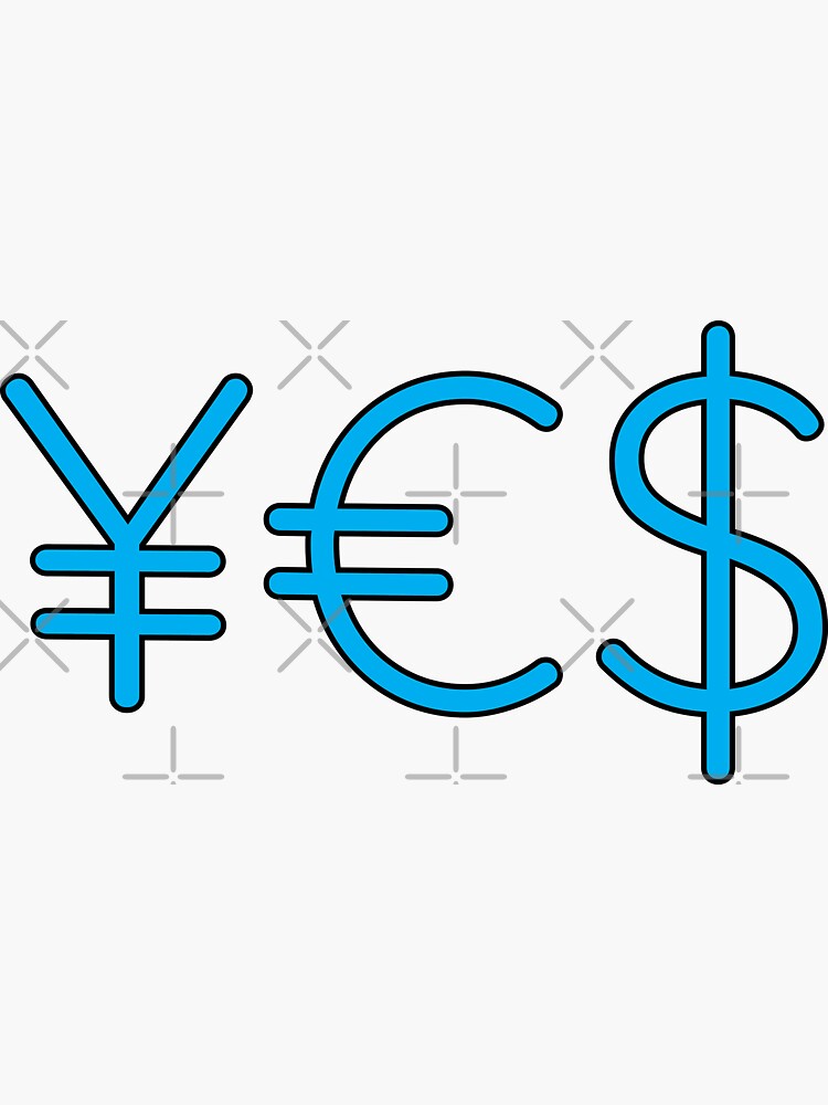 "YES | Forex Symbol Art | Yen | Euro | Dollar | Part 2" Sticker for ...