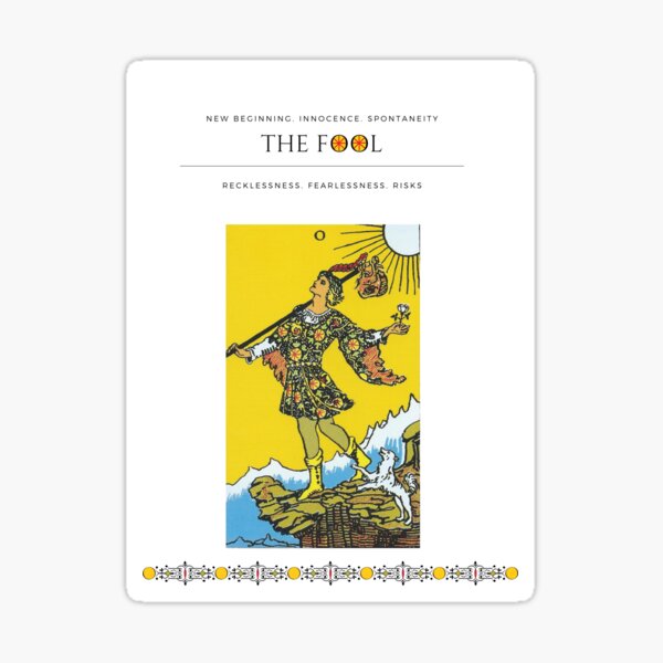 "The fool" Sticker for Sale by DSxMoon | Redbubble