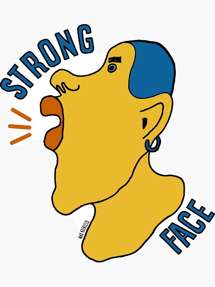 "Strong face" Sticker for Sale by keericco | Redbubble