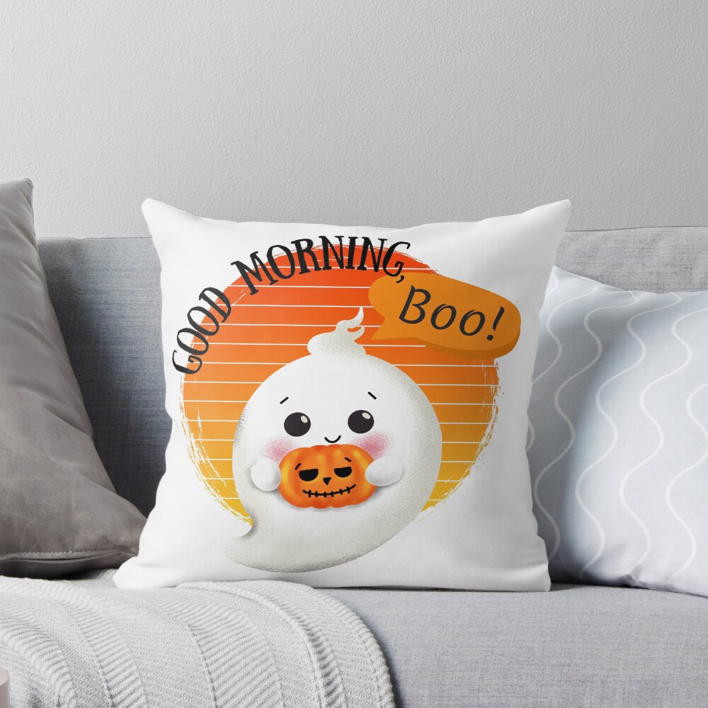 "Good Morning, Boo! | Cute Halloween Ghost " Poster for Sale by ...