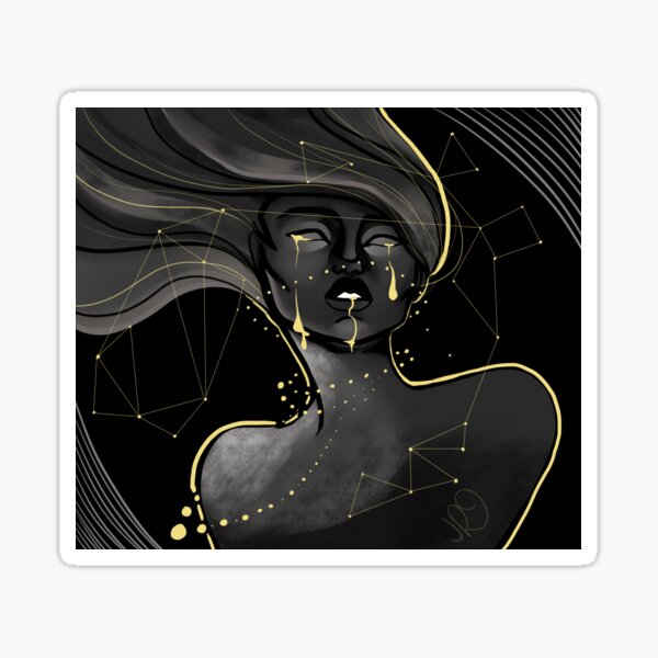 "Dripping Gold" Sticker for Sale by StarredGlass | Redbubble
