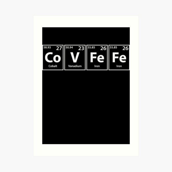 "Covfefe (Co-V-Fe-Fe) Periodic Elements Spelling" Art Print for Sale by ...