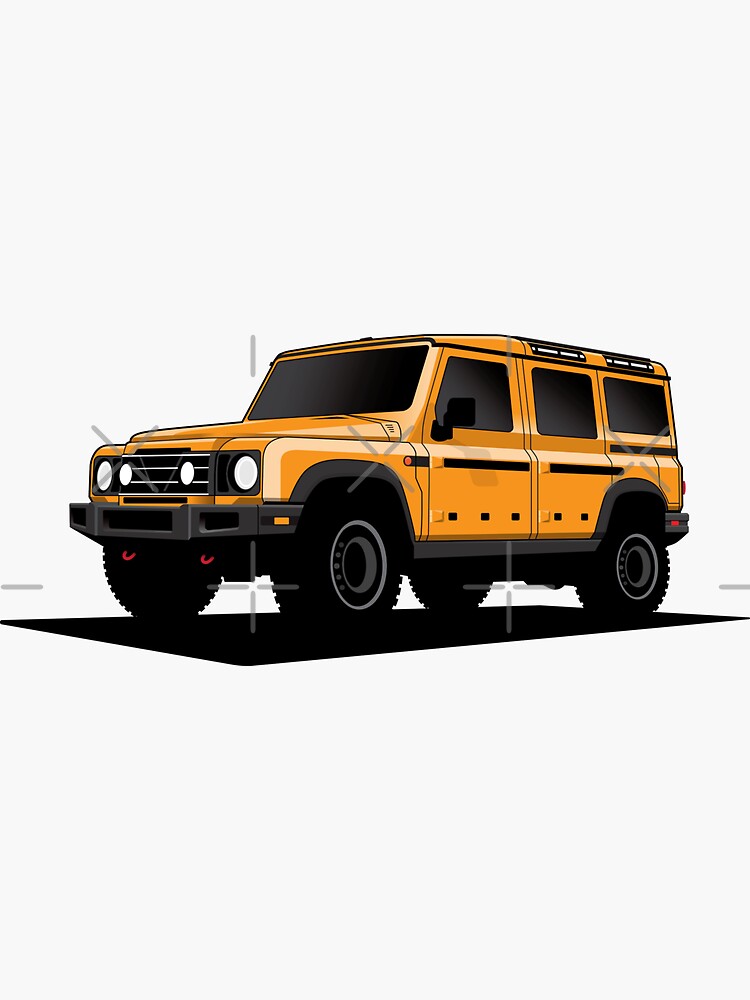 "Grenadier Off Road 4x4 Overlander Illustration" Sticker for Sale by ...