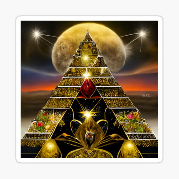 "Bling Pyramid" Sticker for Sale by Hermetic-Era | Redbubble
