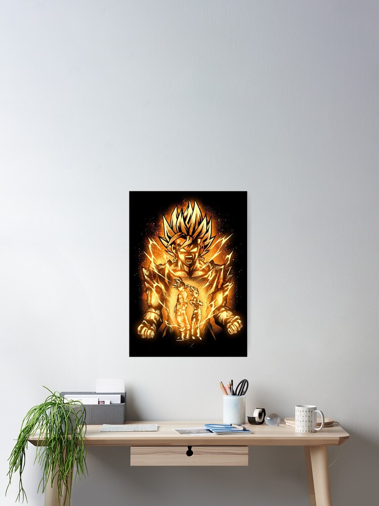 "Golden Saiyan Goku Vegeta" Poster for Sale by JohnRobertson47 | Redbubble