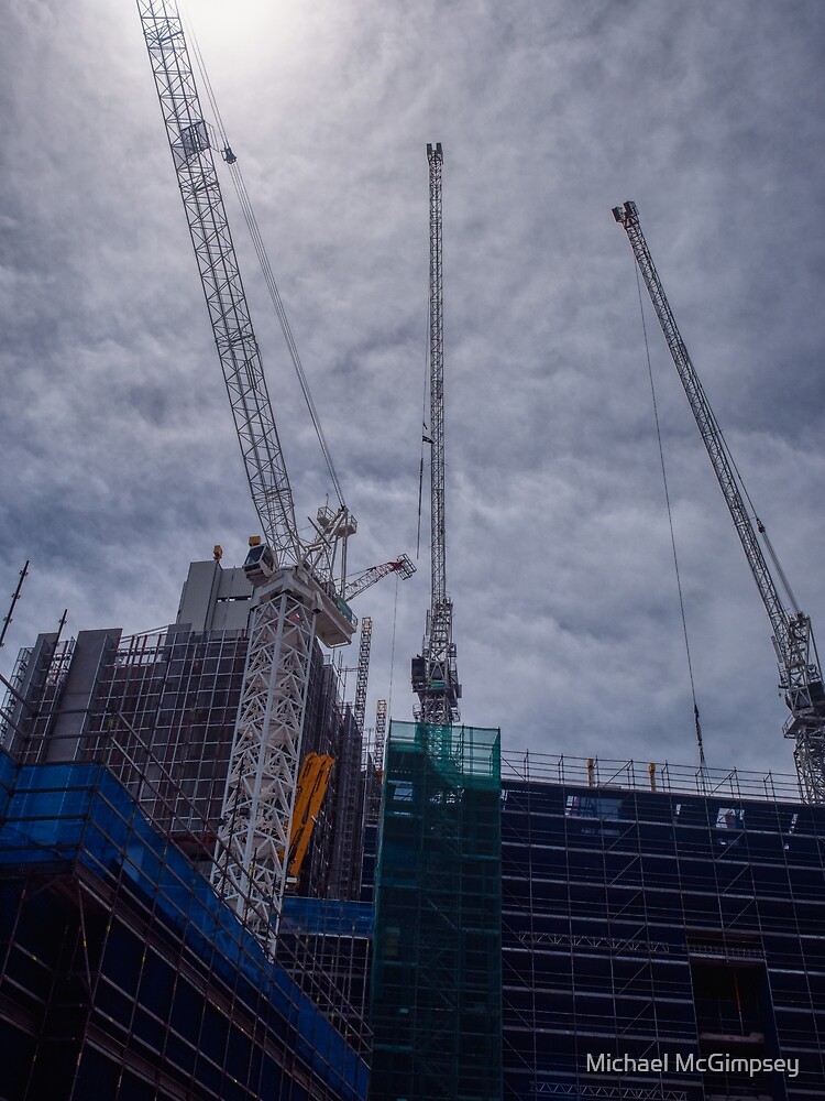 "Multiple Construction Cranes" Poster for Sale by urbanfragments ...