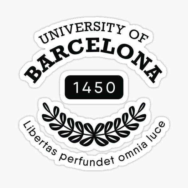 "University of Barcelona (UB)" Sticker for Sale by artadon | Redbubble