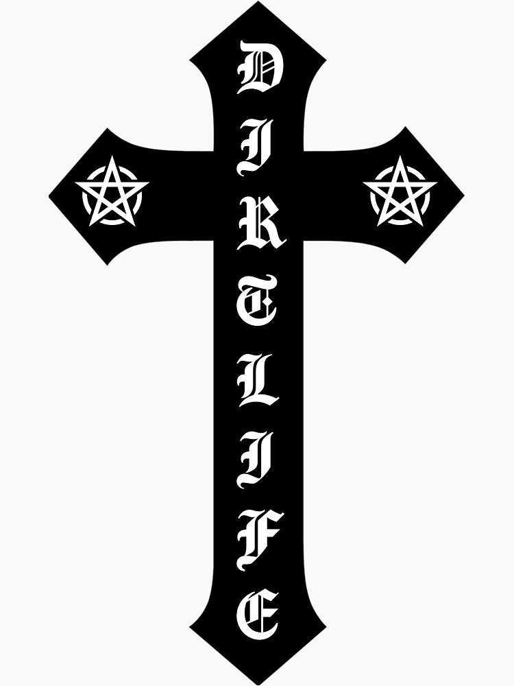 "Feeling Cross" Sticker for Sale by dot-hash | Redbubble