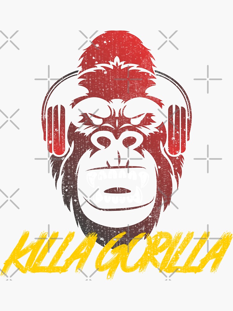 "Killa Gorilla" Sticker for Sale by art-fox | Redbubble