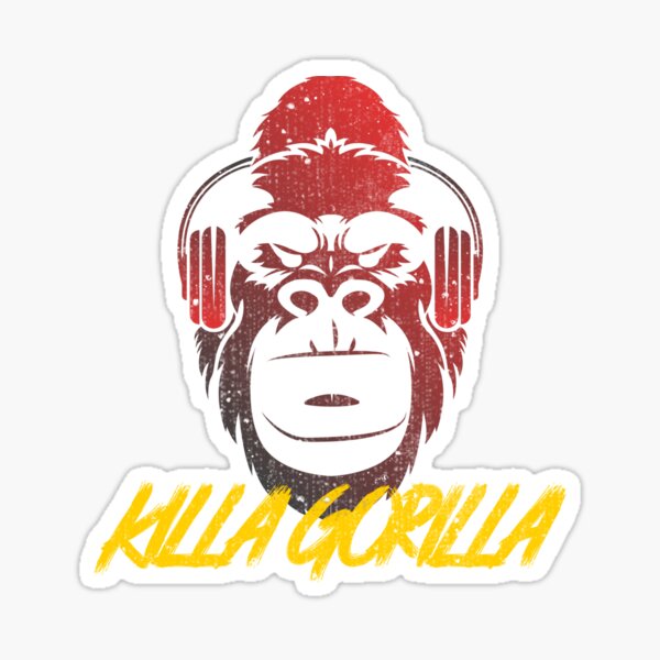 "Killa Gorilla" Sticker for Sale by art-fox | Redbubble