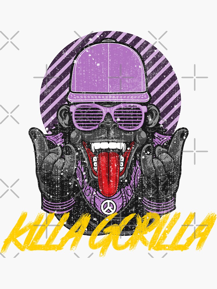 "Killa Gorilla" Sticker for Sale by art-fox | Redbubble