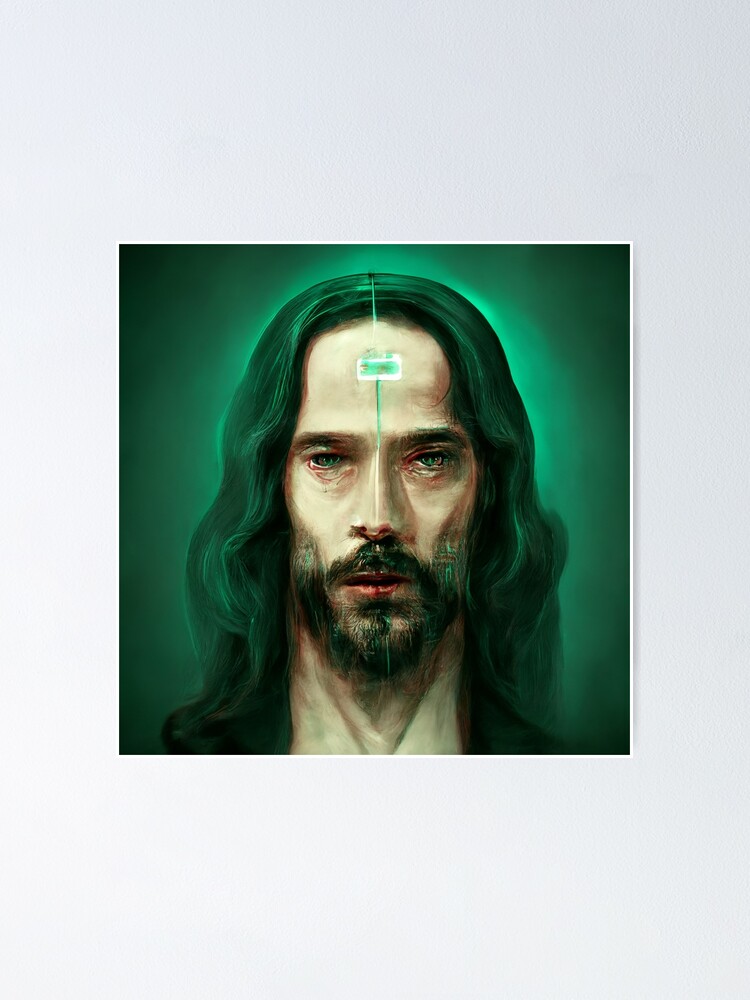 "portrait of a charismatic man with features of jesus christ" Poster ...