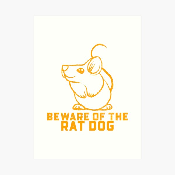"Beware of rat dog sign" Art Print for Sale by art-fox | Redbubble