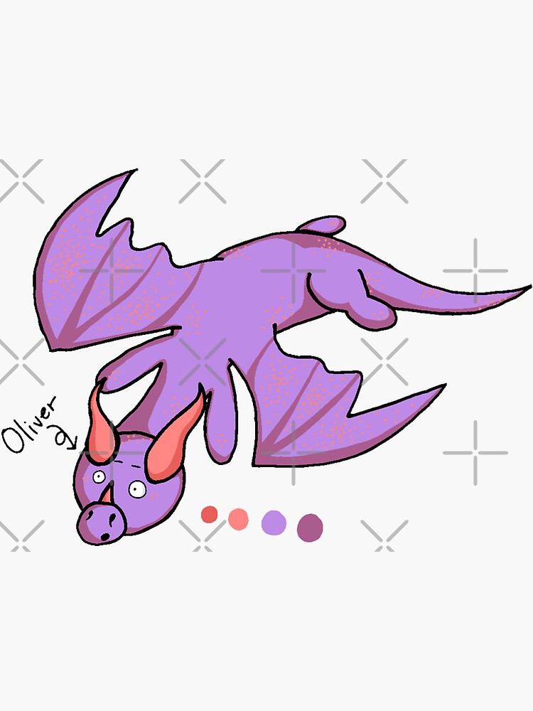 "Oliver" Sticker for Sale by SaltyDragon | Redbubble