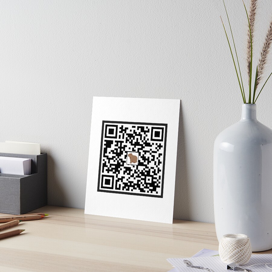 "Zufälliger Capybara-Fakten-Qr-Code. Zufälliges Capybara" Galeriedruck ...