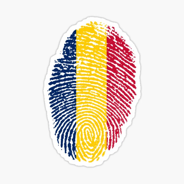 "Chad finger print flag" Sticker for Sale by realrasalula | Redbubble