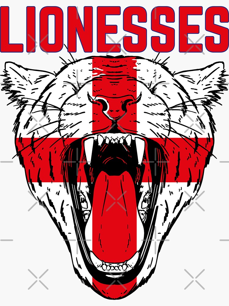 "England's Lionesses Euro Football England Football Team" Sticker for ...