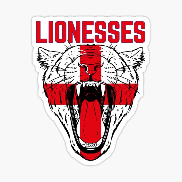 "England's Lionesses Euro Football England Football Team" Sticker for ...