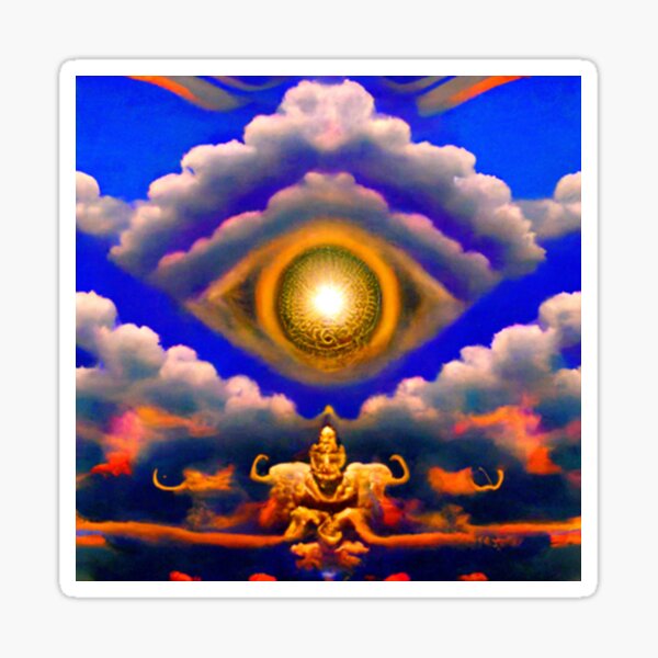 "Eye of Brahma" Sticker for Sale by Hermetic-Era | Redbubble