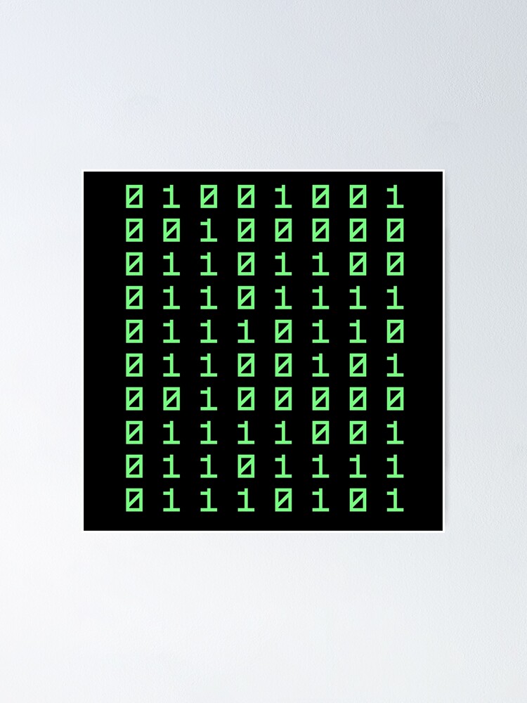 ""I LOVE YOU" in Binary Code" Poster for Sale by Sollomio | Redbubble