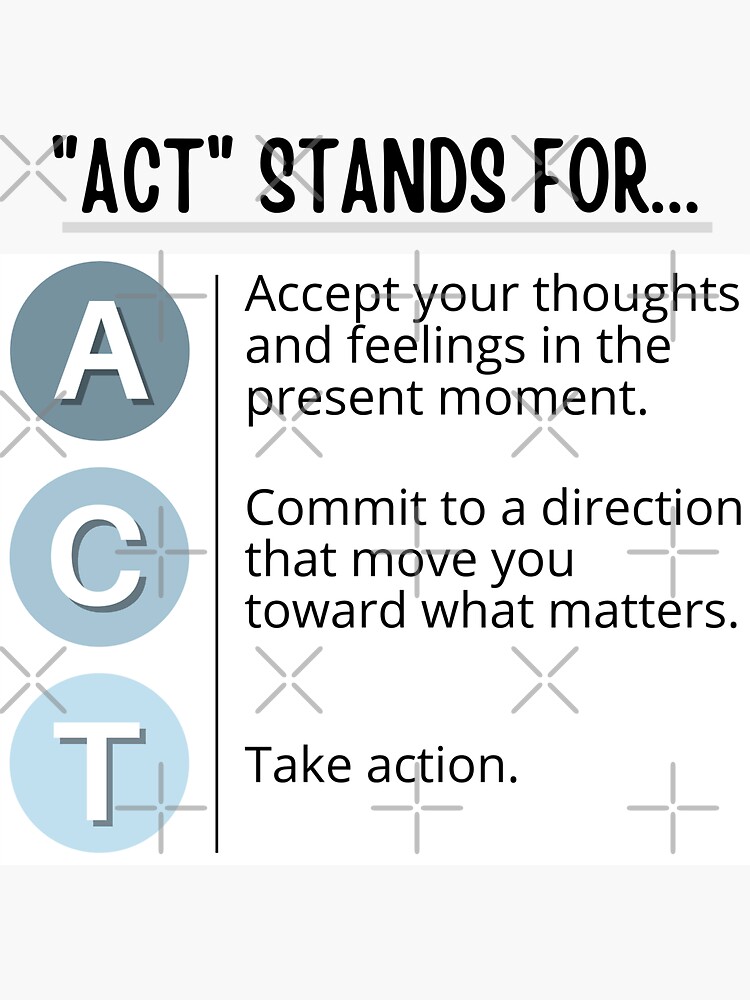 "ACT Stands For..." Sticker for Sale by ThoughtJumble | Redbubble