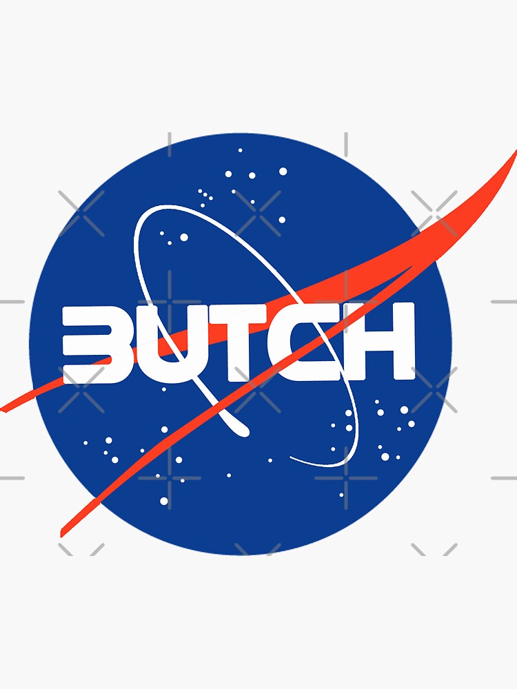 ""Butch" - Nasa logo inspired" Sticker by nationalpride | Redbubble