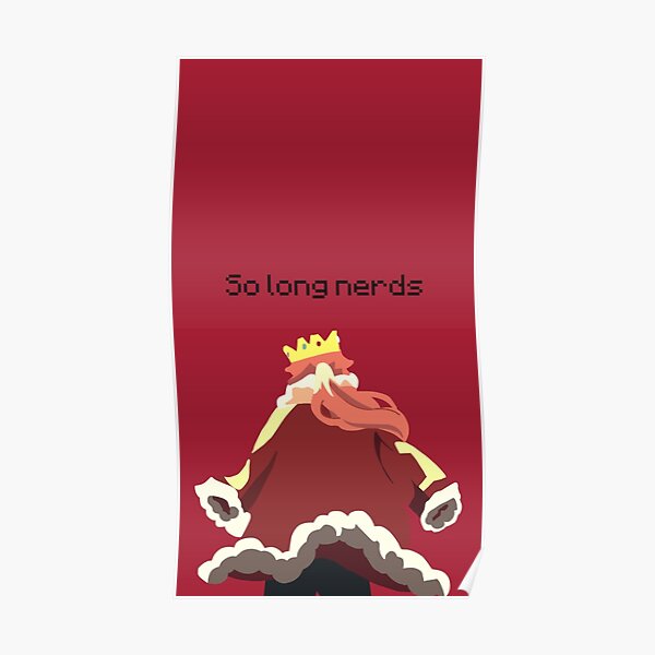 "Technoblade "so long nerds"" Poster for Sale by gellysbean | Redbubble