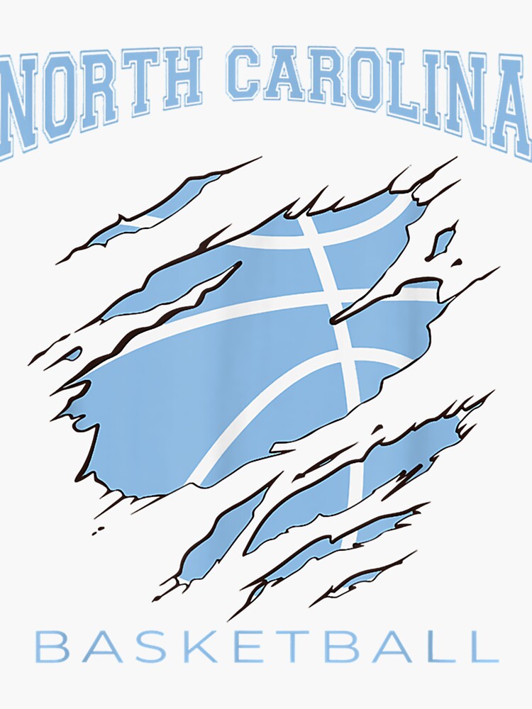 "Nc The Tarheel State Distressed North Carolina Basketball Essential T ...