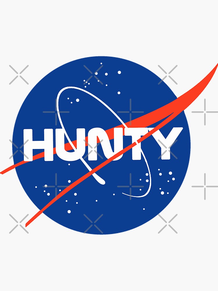 ""Hunty" - Nasa inspired logo" Sticker for Sale by nationalpride ...