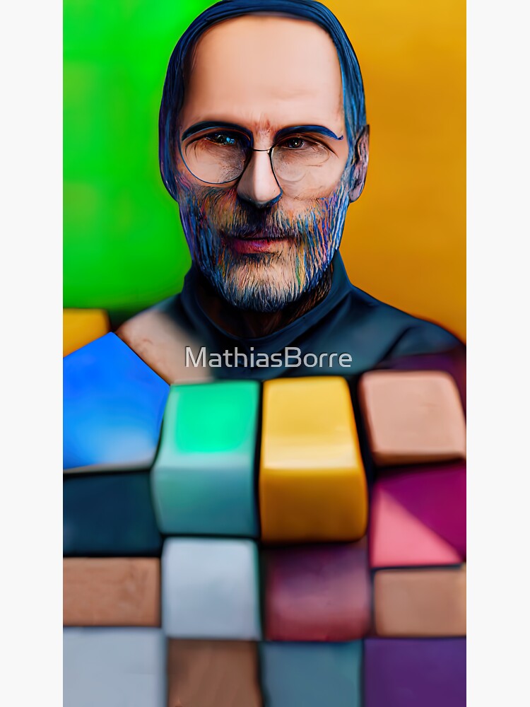 "Steve Jobs Colored Tiles Artwork Abstract MrBeast" Sticker for Sale by ...
