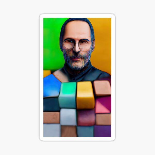 "Steve Jobs Colored Tiles Artwork Abstract MrBeast" Sticker for Sale by ...