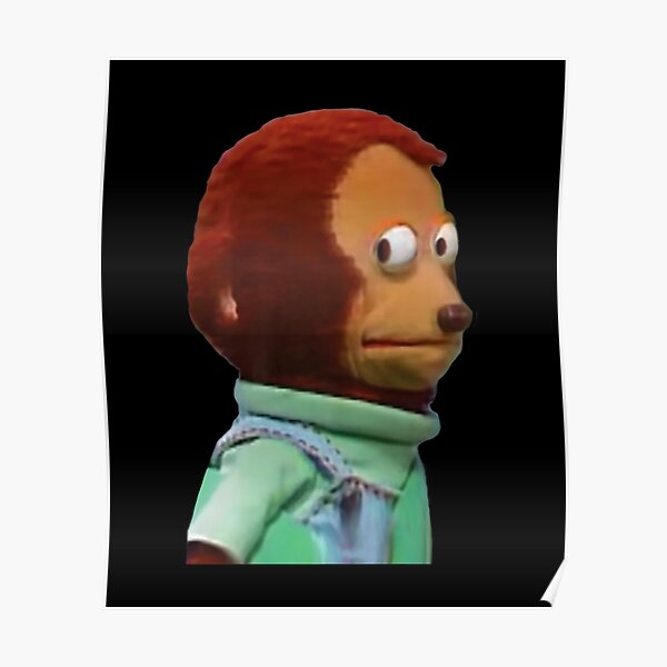 "Solo Awkward Look Monkey Puppet Meme Premium" Poster for Sale by ...