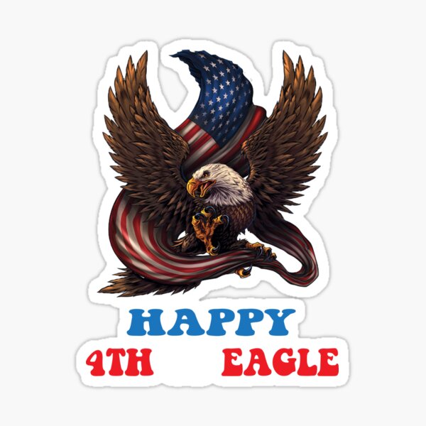 "Funny 4th Of July Happy 4th Of Eagle Confuse Men" Sticker for Sale by ...