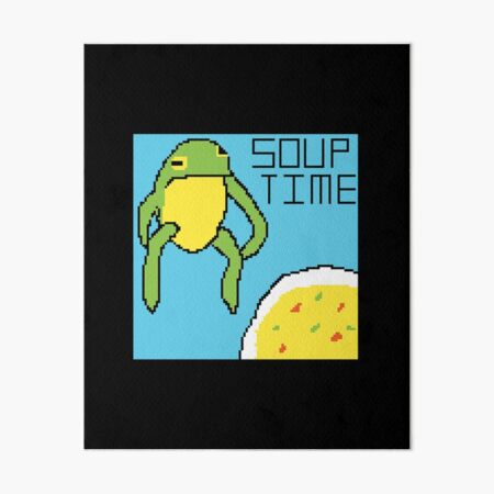 "Soup Time Meme Frog Pixel Art Pullover " Art Board Print for Sale by ...