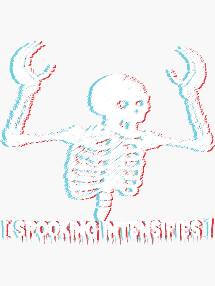 "Spooking Intensifies, Spoopy Skeleton Meme Design Spooky " Sticker for ...