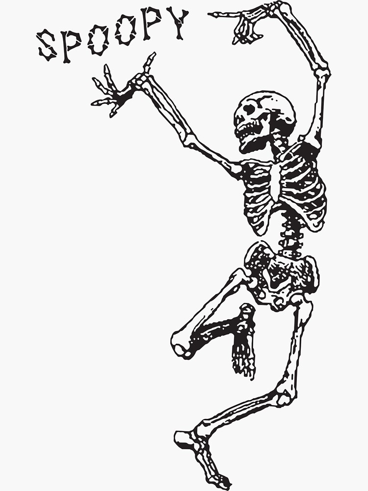 "SPOOPY Skeleton Sweatshirt Funny Halloween Meme" Sticker for Sale by HuyenCute | Redbubble