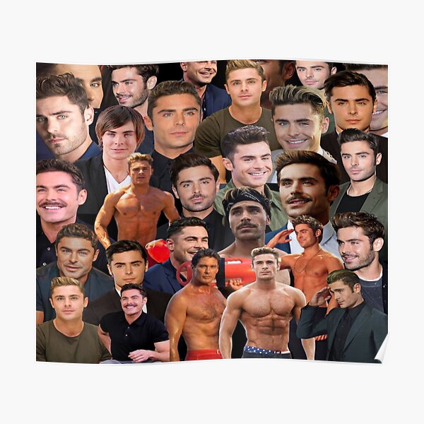 "Zac Efron Photo Collage" Poster for Sale by T-shirtakStore | Redbubble