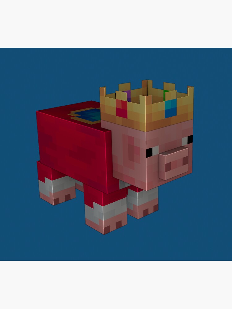 "technobalde minecraft pig" Sticker for Sale by WoahSus | Redbubble