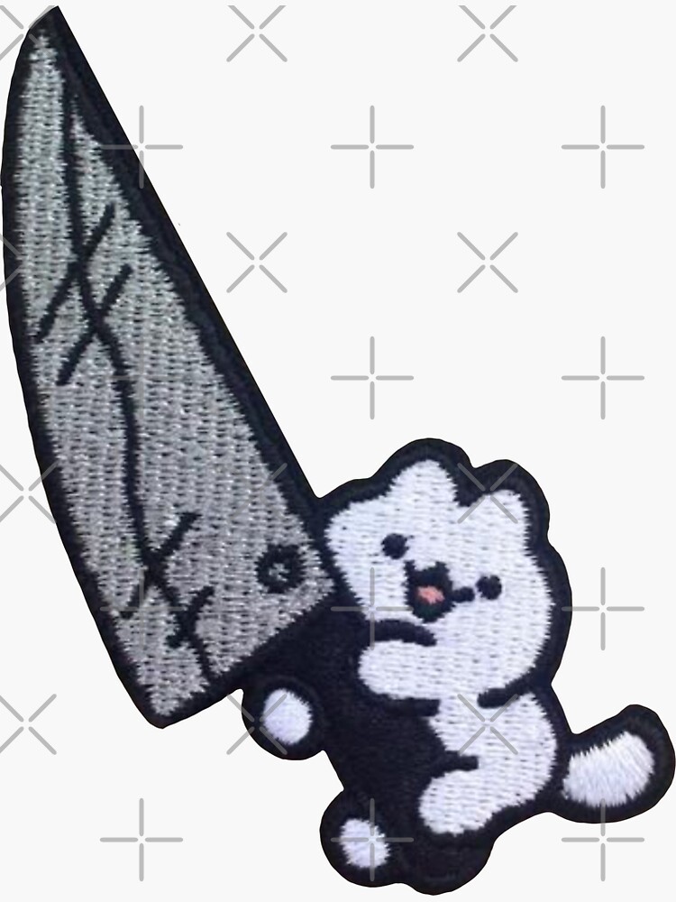 "Iron on patches violent cute kitten " Sticker for Sale by lucky-fern ...