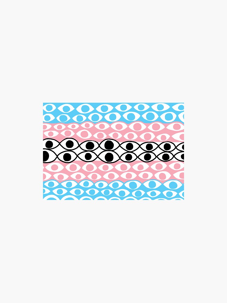 "Weirdcore Eyeball Transgender Flag" Sticker for Sale by ...