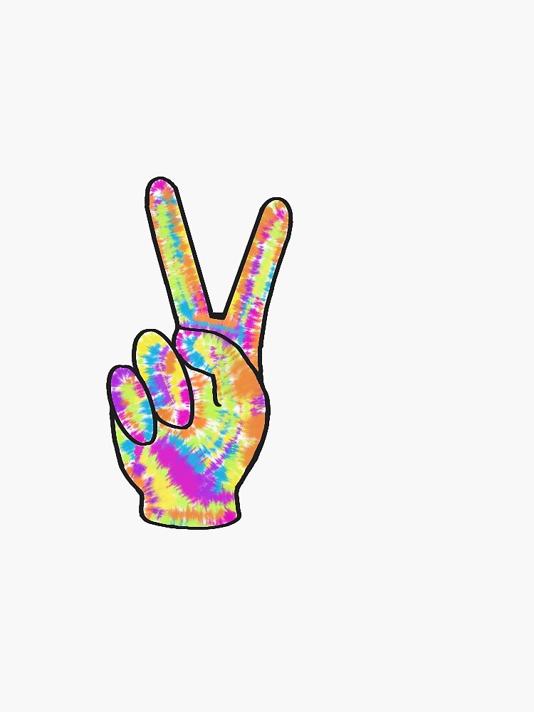 "Tie dye peace sign" Sticker for Sale by xoutcastxx | Redbubble