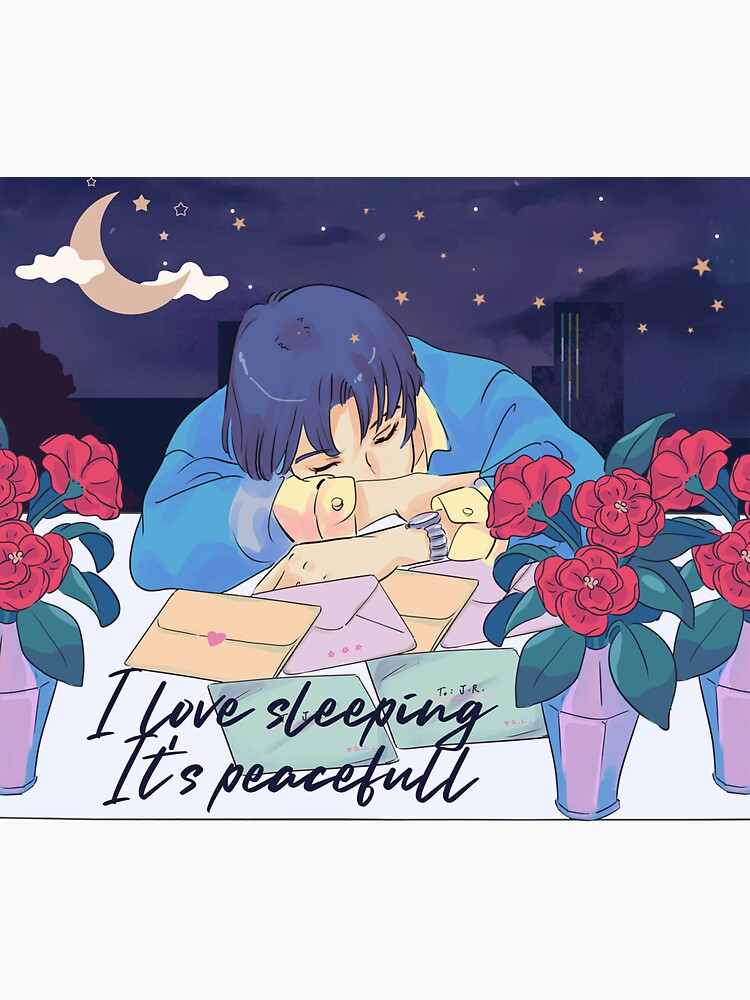 "I love sleeping, it's peaceful" Sticker for Sale by LionsDenForUs ...