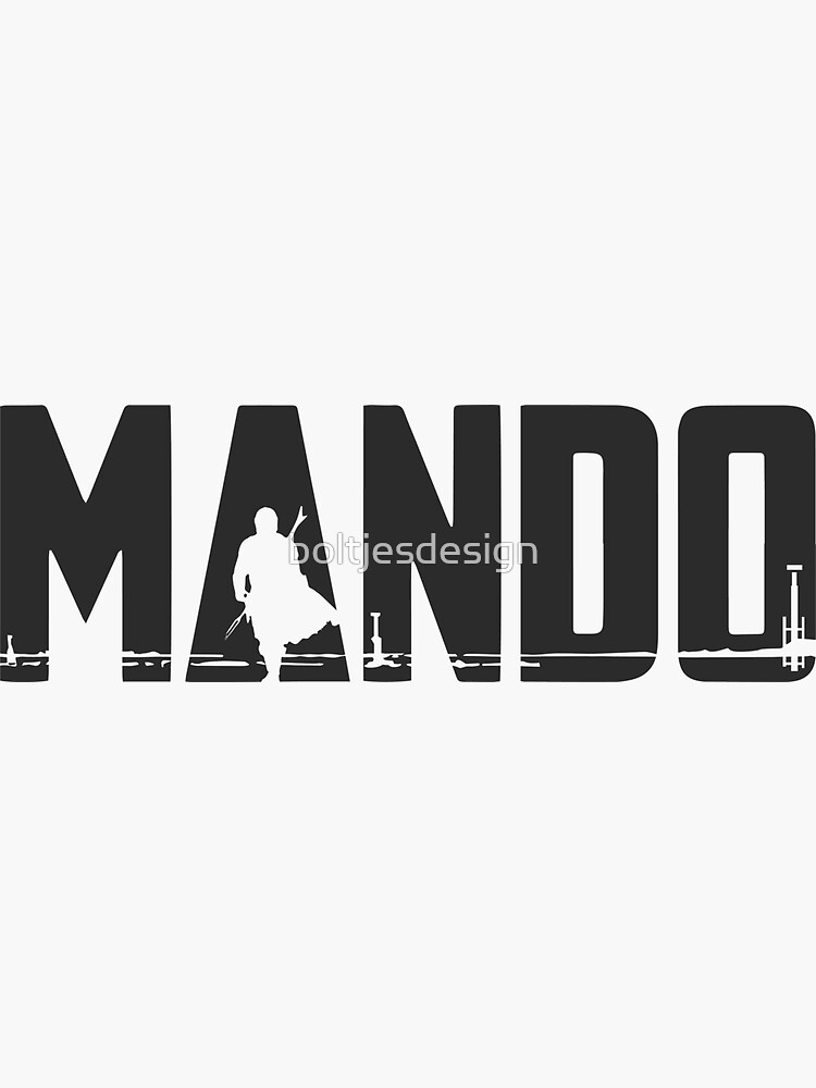 "Mando" Sticker for Sale by boltjesdesign | Redbubble