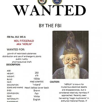"WANTED: SHREK 3 MERLIN" Poster for Sale by nessieofwaas | Redbubble
